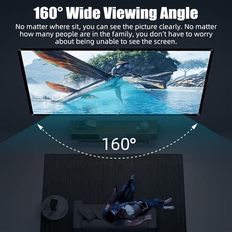 Tela Projetora Portátil Goojodoq Dobrável 4k Hd 80100 Polegadas 16 9