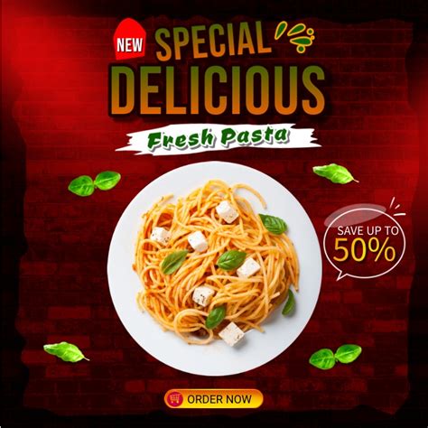 Fresh Pasta Ads Template Postermywall