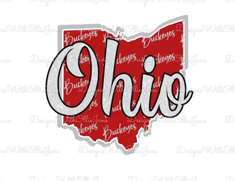Ohio Script Buckeyes Ohio State Sublimation Png Digital Download Instant Etsy