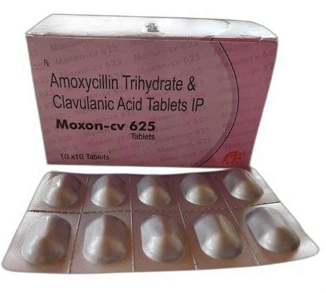 Moxon Cv 625 Amoxicillin Trihydrate Clavulanate Tablet At ₹ 65 Stripe
