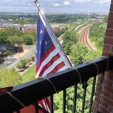Flag Pole Mount Bracket Balcony Railing 45 Degree Flag Pole Temu