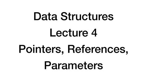 CoSc 320 Lecture 4 YouTube
