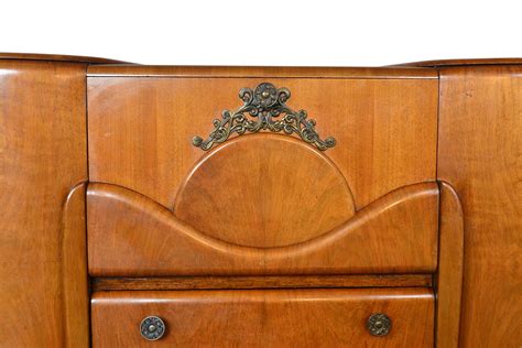 Beautility Art Deco Cocktail Bar Drinks Cabinet In Walnut For Sale At