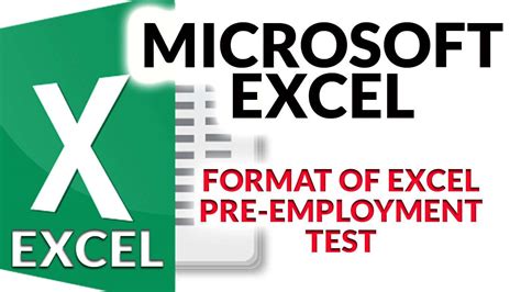 Typical Format Of Microsoft Excel Pre Employment Assessment Test