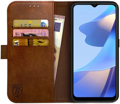Rosso Element Oppo A16 A16s A54s Hoesje Book Cover Wallet Bruin