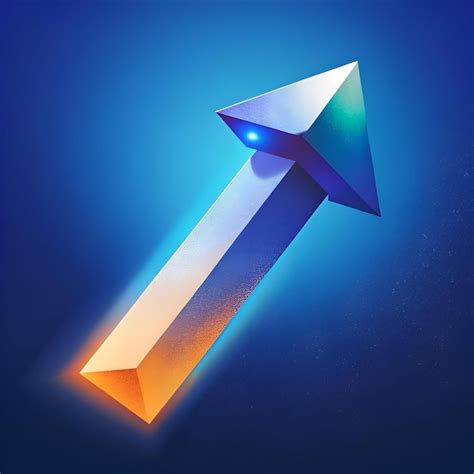 A Futuristic Metallic Arrow Pointing Upwards Symbolizing Growth Progress And Success Premium