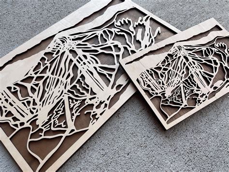 Jay Peak Resort Art Jay Peak Trail Map Art Etsy