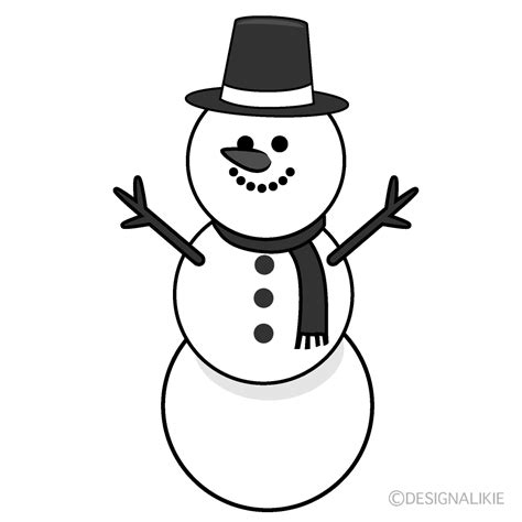 Snowman Black And White