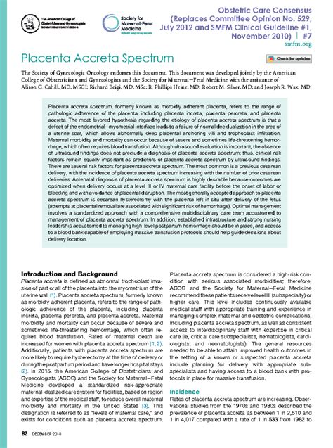 Placenta Accreta Spectrum Ymob Placenta Accreta Spectrum The Society