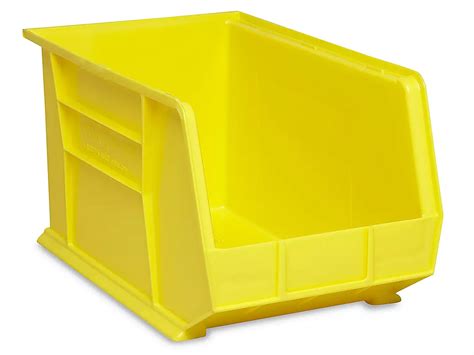 Plastic Stackable Bins 18 X 11 X 10 Yellow S 12421y Uline