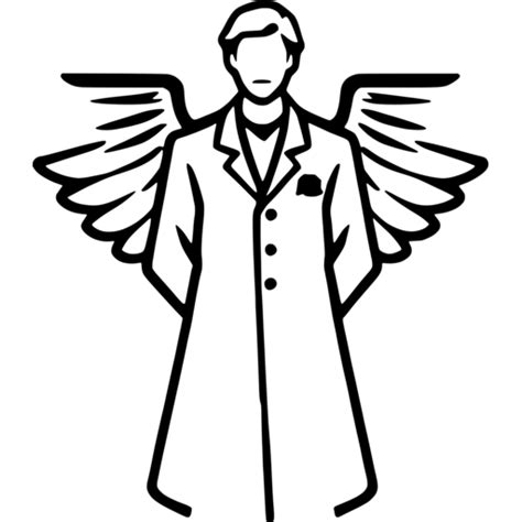 Mysterious Man With Angel Wings Svg