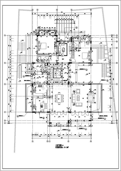 某三层带地下层框混结构独立式别墅设计cad全套建筑施工图（甲级院设计）居住建筑土木在线