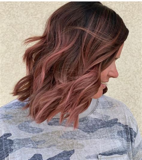 Pin By Starr Sandoval On I Want Pink Hair Dusty Rose Hair Rose Gold Hair Brunette Rose Gold