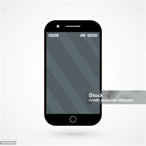 智慧手機現實向量 Iphon 插圖空白螢幕的手機樣機在白色背景下被隔離向量圖形及更多一個物體圖片 一個物體 商務 媒體 Istock