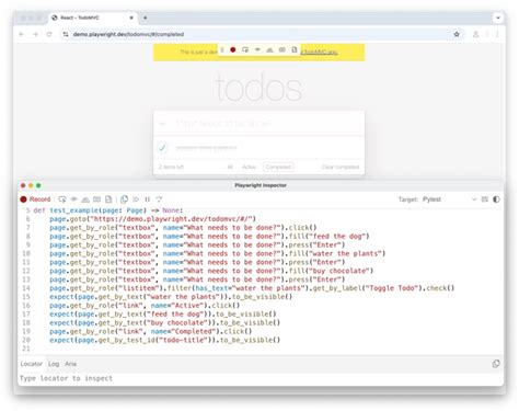 生成测试 Playwright Python Playwright 测试框架