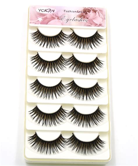 Hot Yokpn Exaggerated False Eyelashes Messy Thick Brown Black