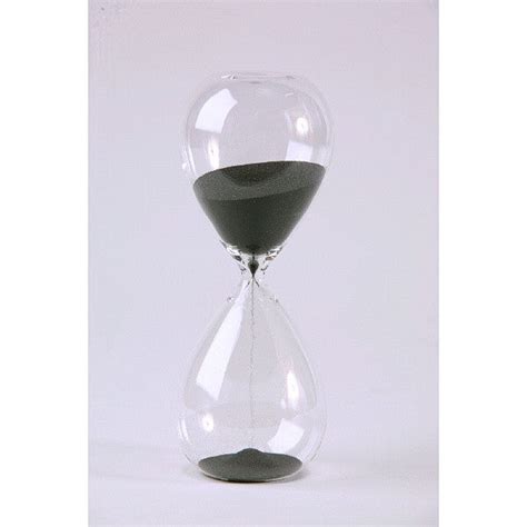 30 Minute Tall Modern Glass Timer Black Or White Justhourglasses