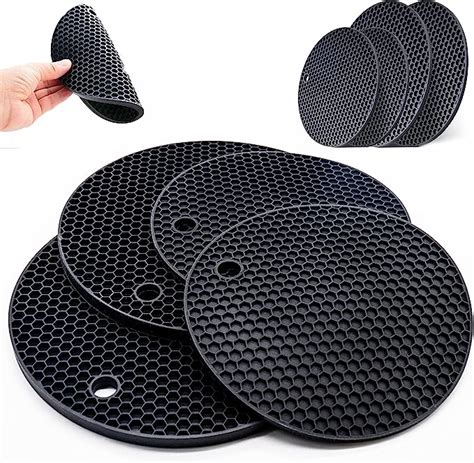 NetroxHome 4er Set Topfuntersetzer aus Silikon hitzebeständig