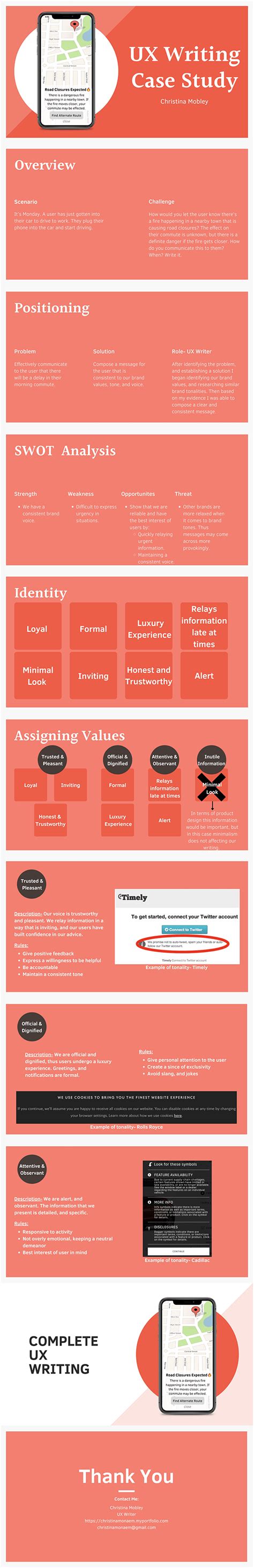 UX Writing Case Study Behance
