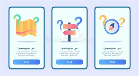 Connection Lost For Mobile Apps Template Banner Page Ui With Three