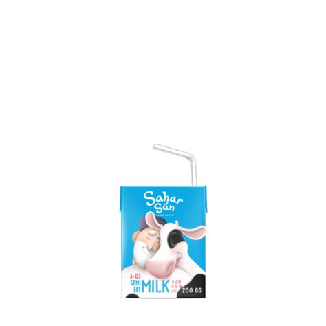 Semi Fat Milk 200cc Sahar Sun Dairy