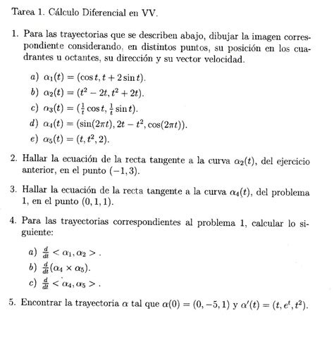 Cursos Facultad de Matemáticas UV Tarea No 1 Calculo diferencial en
