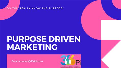 Purpose Driven Marketing 366pi Consulting Strategy Marketing Digital