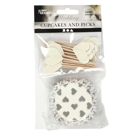 24 Moules Cupcake Et Muffins En Papier Avec Piques Chez