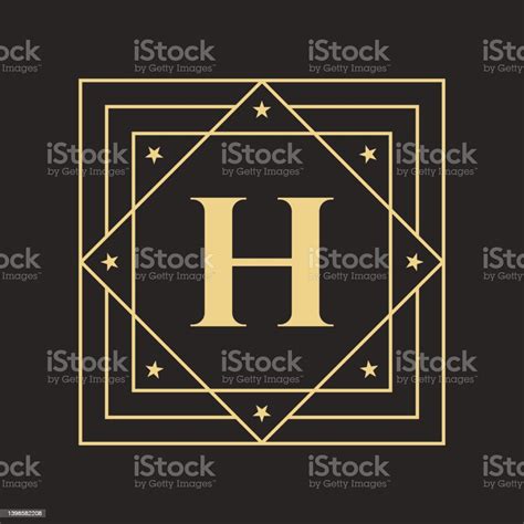 초기 H 편지 고급스러운 로고 템플릿 우아하고 세련된 럭셔리 컨셉의 크리에이티브 레터 H 로고 복고풍에 대한 스톡 벡터 아트 및