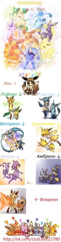 Покемоны Эволюции Иви 2024 ВКонтакте
