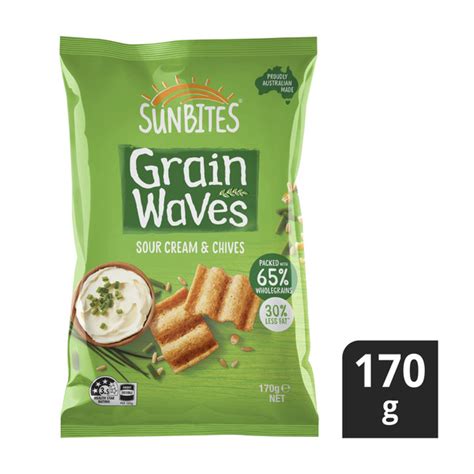 Buy Sunbites Grain Waves Chips Sour Cream And Chives 170g Coles