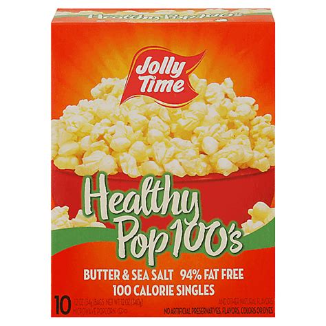 Jolly Time Healthy Pop 100s Butter And Sea Salt Microwave Popcorn 10 1