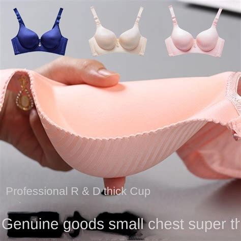 New Thickened 6cm Bra Push Up Underwear Adjustable Small Breasted Flat