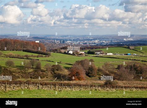 Sheffield Viewed From The Houndkirk Road Stock Photo Alamy