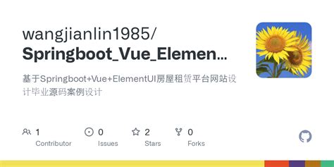 GitHub wangjianlin1985 Springboot Vue ElementUI HouseRent 基于