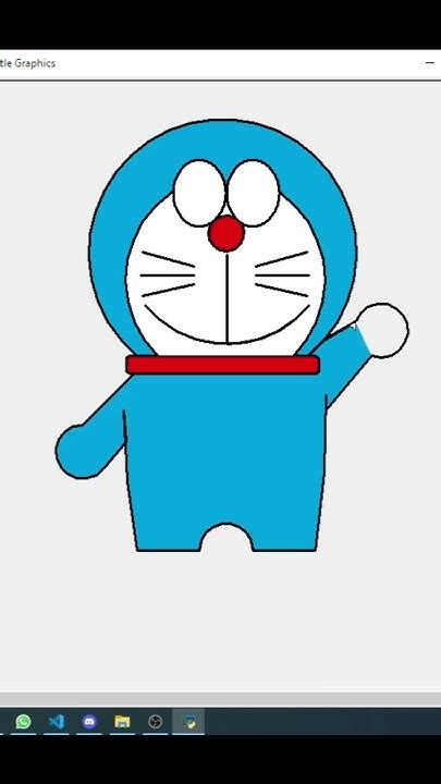 Doraemon Using Turtle In Pythonshorts Python Turtle Coding