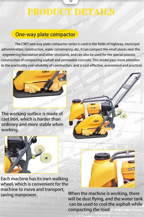 Portable Hydraulic Vibratory Plate Compactor Soil Vibrating Plate