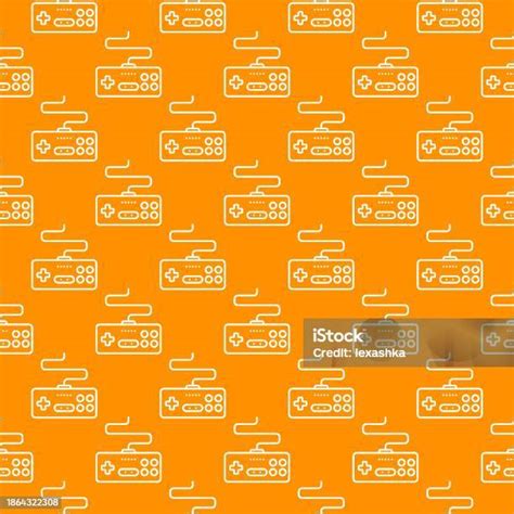Retro Video Game Controller Vector Controlling Wired Device Creative