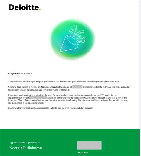 Deloitte Applauseaward2024 Neeraja Pullalarevu