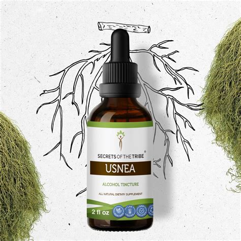 Secrets Of The Tribe Usnea Tincture Dietary Supplement Natural Herbal