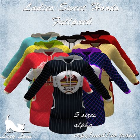 Second Life Marketplace Ladies Sweet Hoods Fullpack