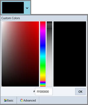 Color Picker Key Features Extended Library For UWP ComponentOne