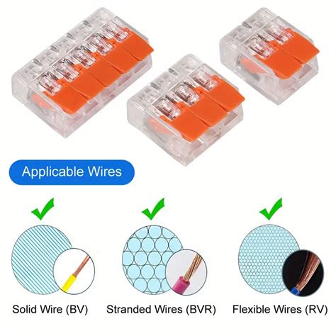 75pcs Reusable Mini Quick Home Wire Terminal Connector Perfect For 221