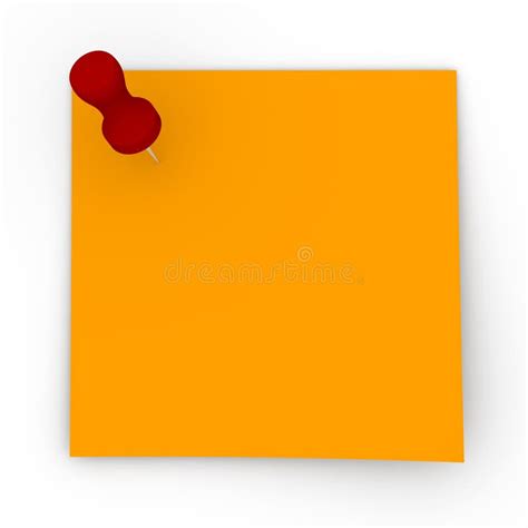 Sticky Note Red Pin Stock Illustration Illustration Of Notice