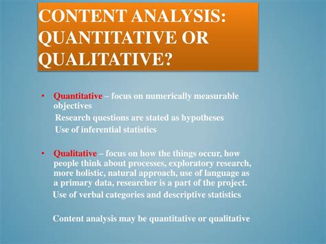 Ppt Basics Of Content Analysis An Overview And Applications In
