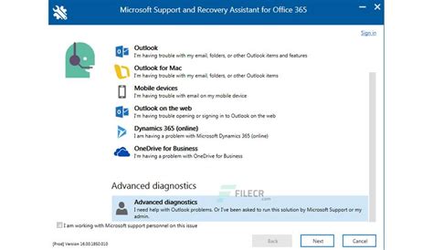 Microsoft Support And Recovery Assistant 17 01 3658 000 Filecr