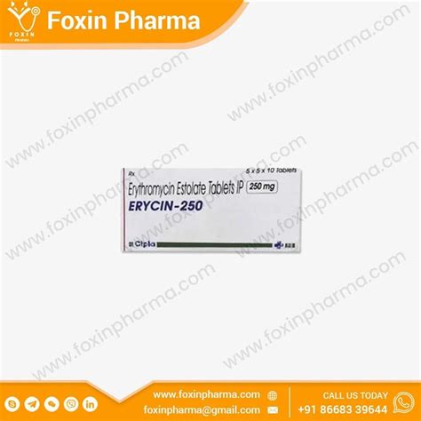 250 Mg 500 Mg Erycin Erythromycin Estolate Tablets At Rs 184box In Nagpur