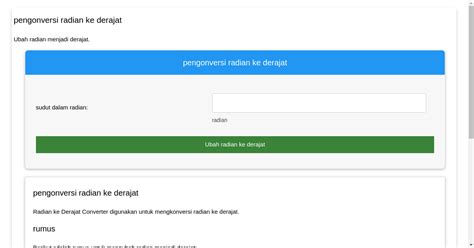 Pengonversi Radian Ke Derajat