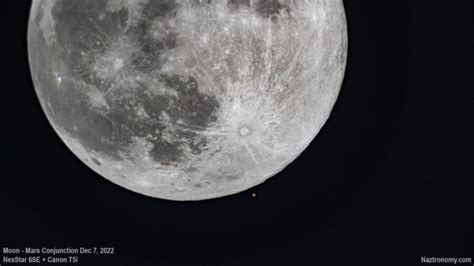 Moon And Mars Conjunction From Boston Sky And Telescope Sky And Telescope