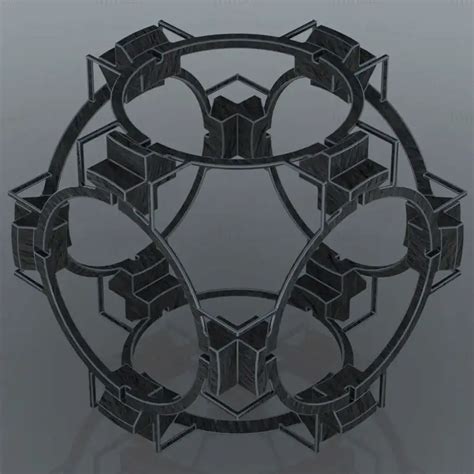 Wireframe Shape Geometric Companion Cube D Print Model Stl